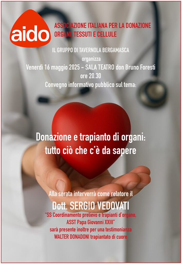 Gruppo Tavernola: Serata sanitaria sui trapianti | Aido Bergamo